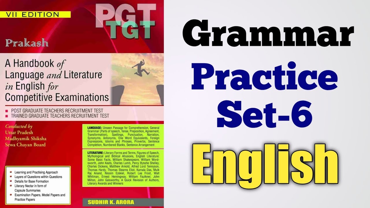 TGT/PGT English Grammar Practice set-6 Model Papers Exam में आने वाले ...