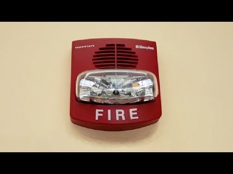 Fire alarm simplex speaker strobe loud noise