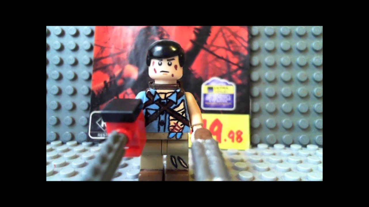 Custom LEGO Evil dead 2: Ash minifigure with necronomicon - YouTube