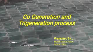 Co Generation and Trigeneration process