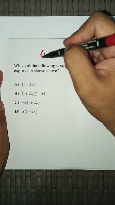 Which expression is equivalent to the given expression #maths #algebra ...