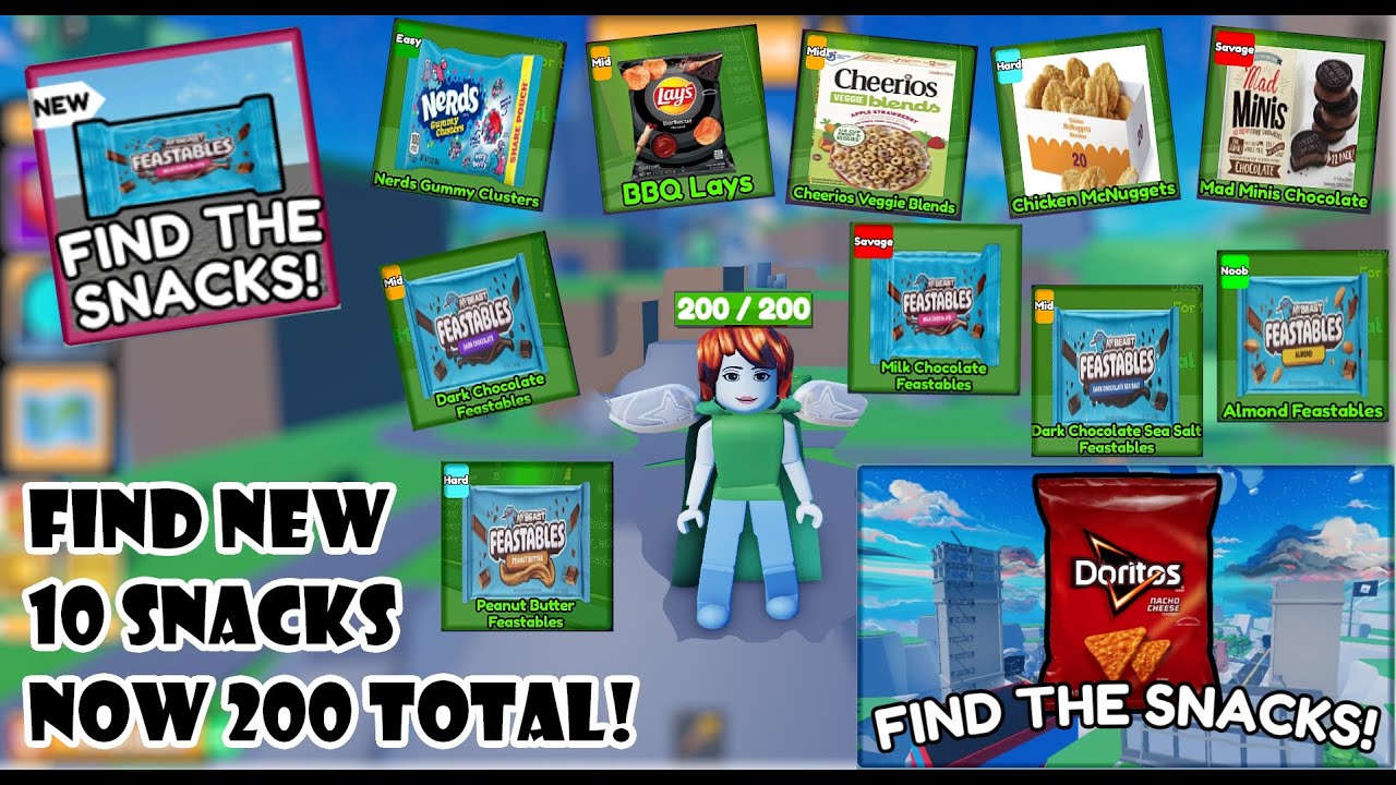 How to Find 10 new Snacks in "Find the Snacks (200)" Roblox - YouTube