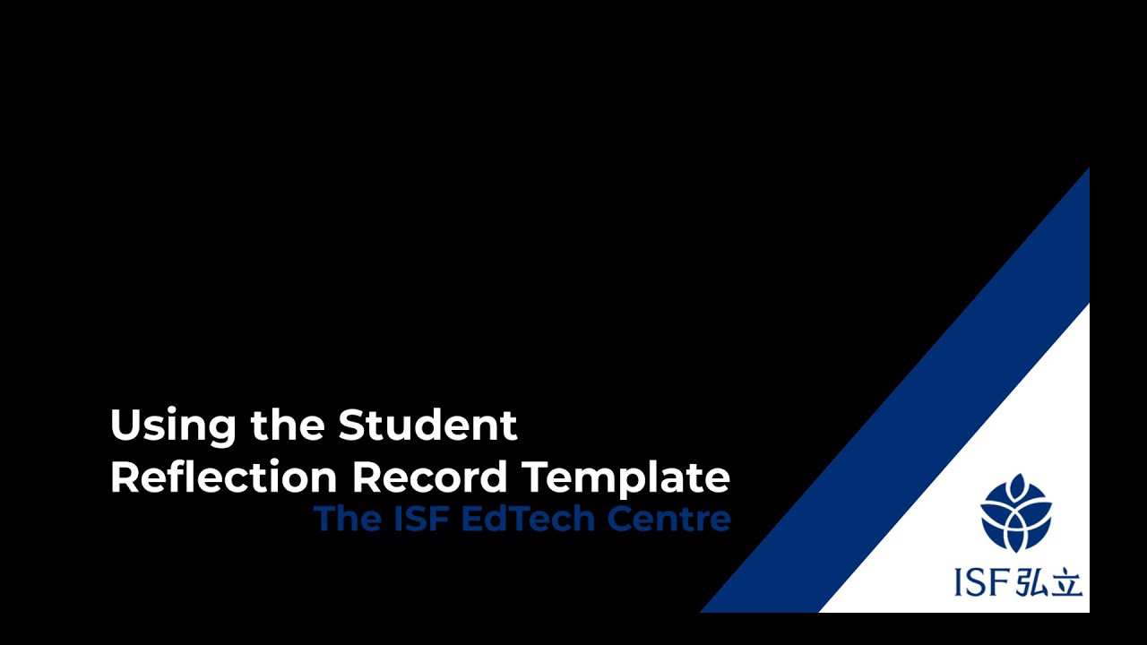 Creating a Student Reflection Record (SRR) Google Site Template - YouTube