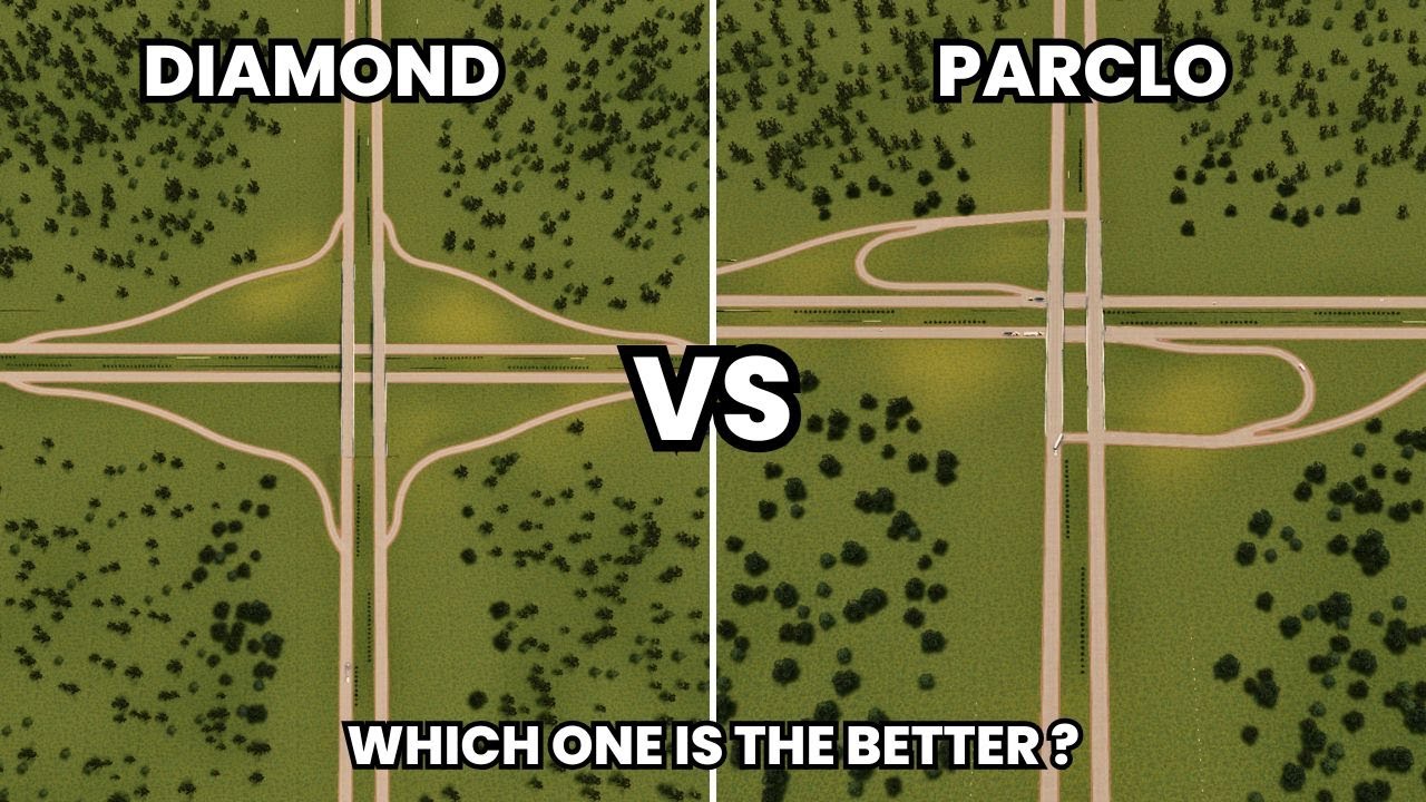 Building a Diamond VS Partial Cloverleaf Interchange - Which One Better ...