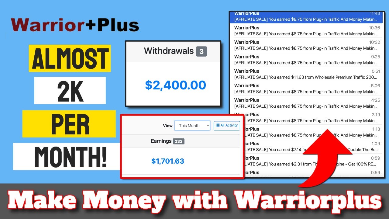 Warriorplus Affiliate Marketing 2023 | How To Make Money with Warriorplus - YouTube