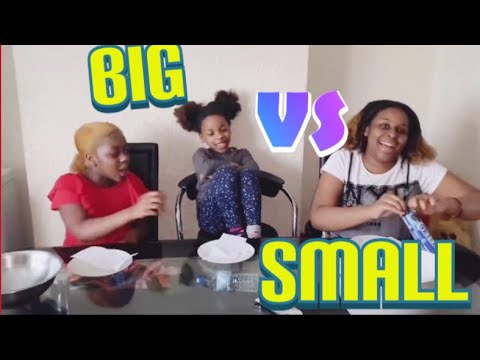 BIG vs SMALL FOOD challenge! - YouTube