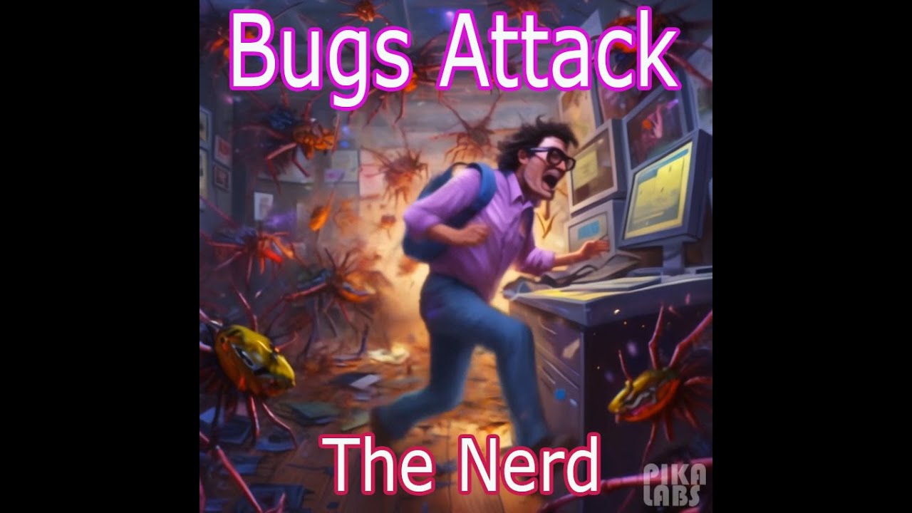Computer #Nerd under Attack by Computer #Bugs #AIart #art - YouTube