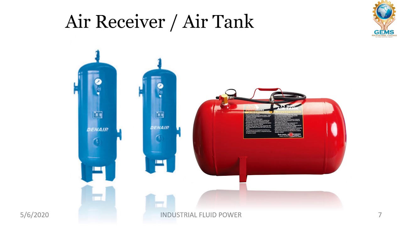 Pneumatic/Air receiver tank and water trap - YouTube