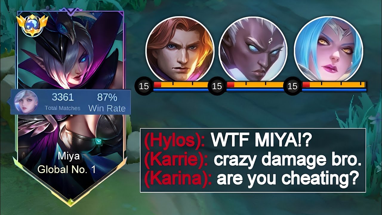 MIYA BEST BUILD AND EMBLEM TO DOMINATE META HEROES IN SOLO RANK! (auto ...