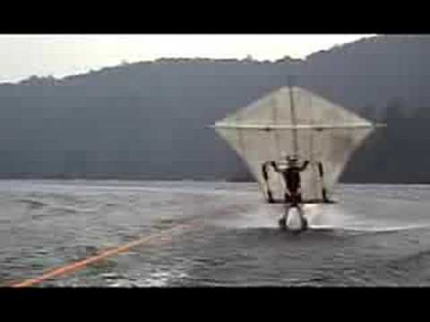 Kite Skiing on Big Moose - YouTube