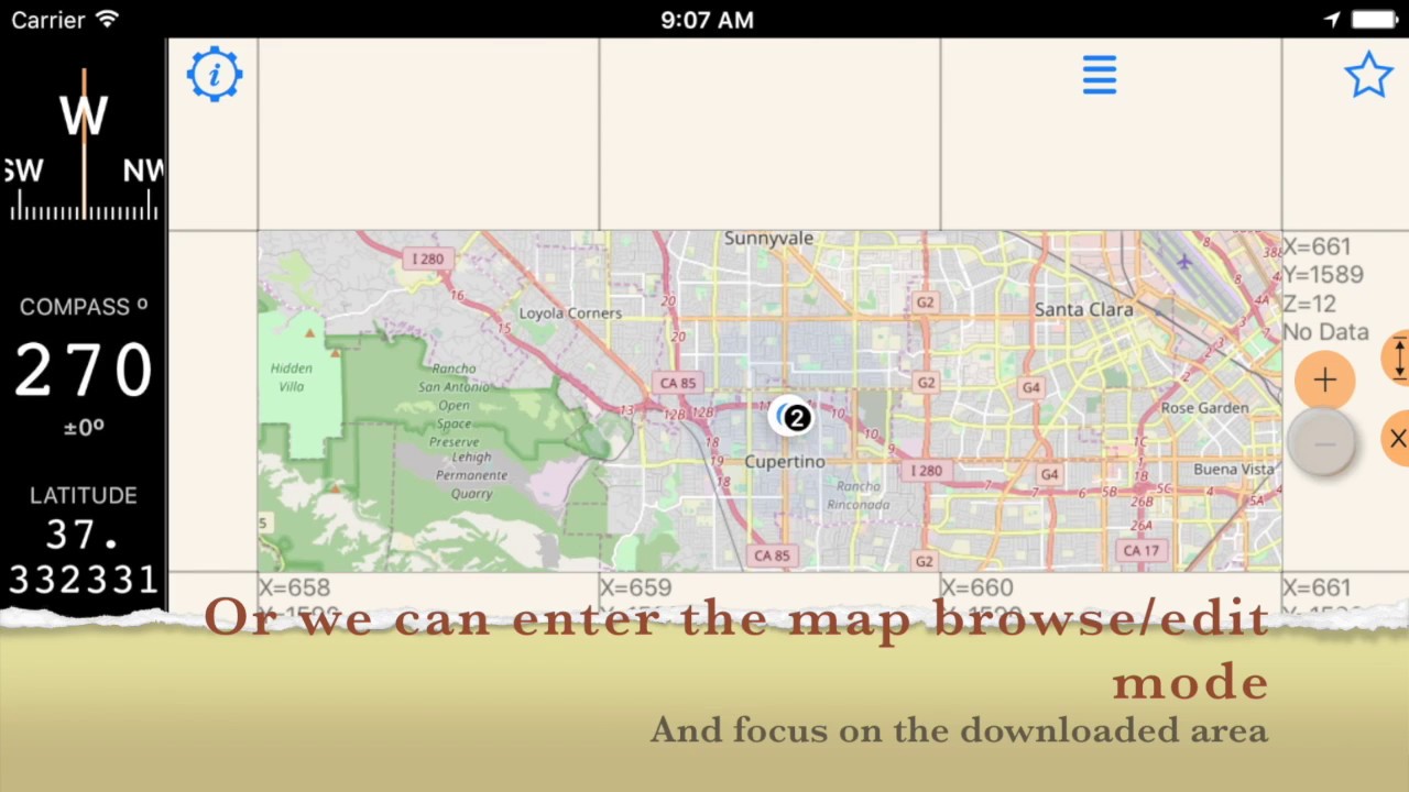Compass 55 - Download offline map and find it on the main map. - YouTube