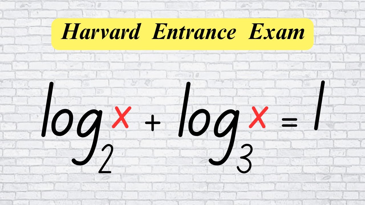 USA | Solving a 'Harvard' Entrance Exam Question | Nice algebra math ...