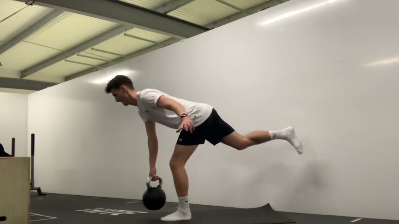Single Leg Contralateral Kettlebell RDL - YouTube