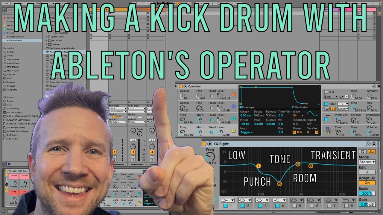 How to make a Kick Drum with Ableton's Operator tutorial - YouTube