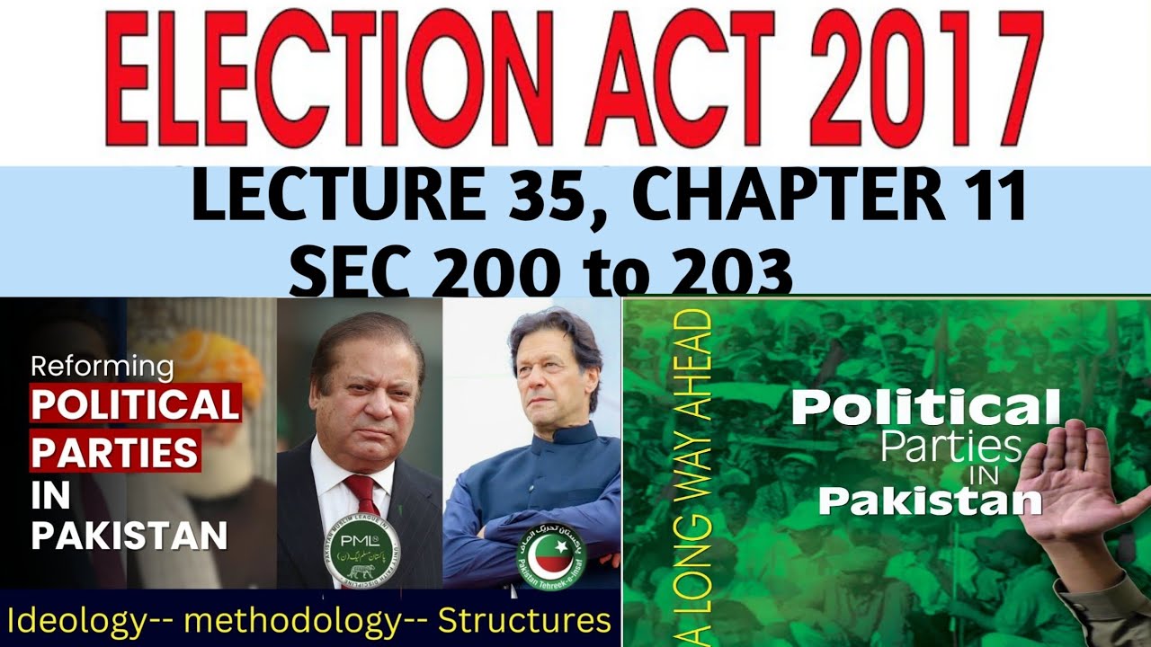 SEC 200 to 203 of ELECTION ACT, 2017 I CHAP 11 I POLITICAL PARTIES ITS ...