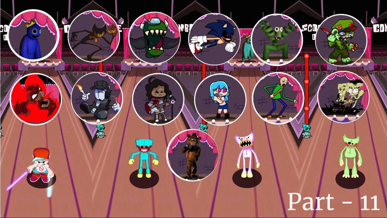 FNF Characters vs BF and friends Music Dash Full Mod Fight (Part -11 ...