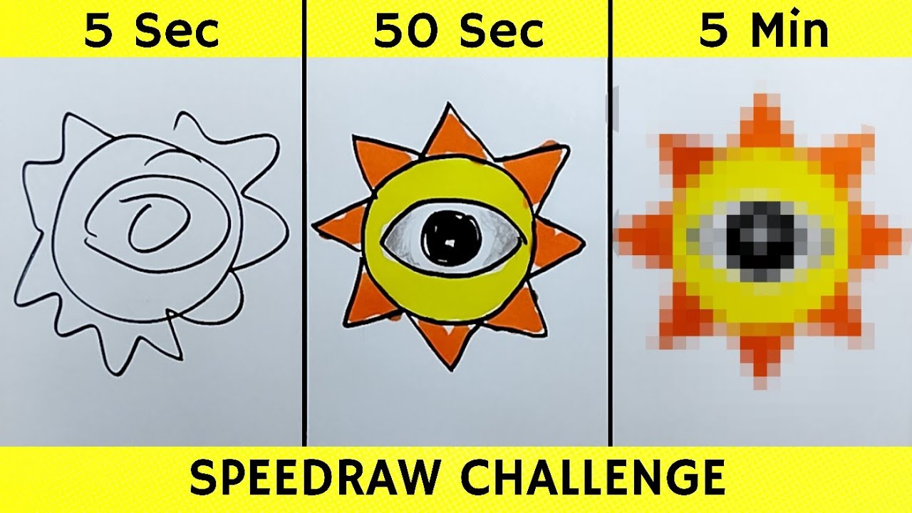 Drawing Sprunki Mr Sun 3 phase in 5 minuts, Challenge Drawing - YouTube