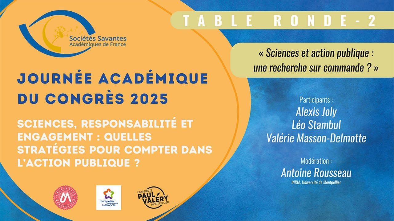 Congrès 2025 : Table ronde 2 - Sciences et action publique : une ...