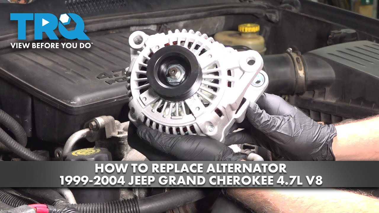 How to Replace Alternator 1999-2004 Jeep Grand Cherokee 4.7L V8 - YouTube