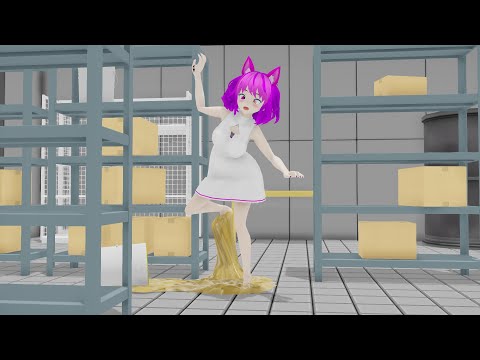 [Comm][Motion Reuse] Saki's glue incident (MMD Stuck Animation)