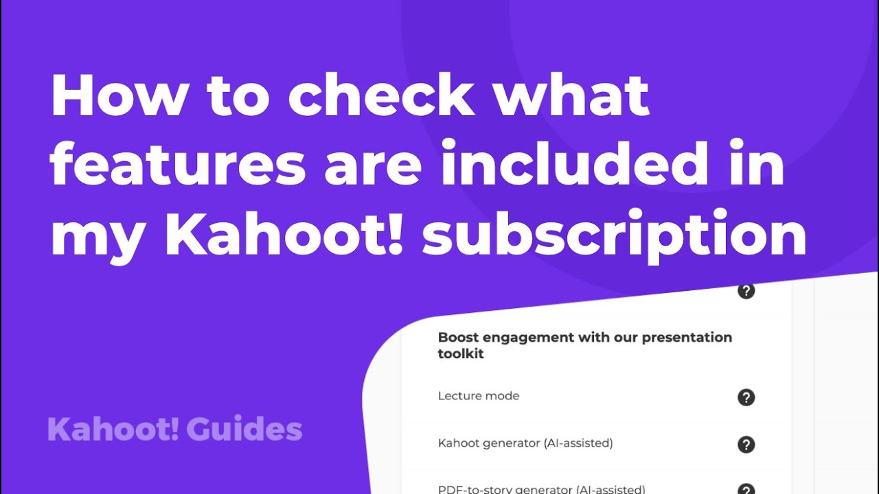 How to check what features are included in my Kahoot! subscription ...