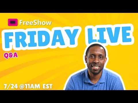 FreeShow Friday Q&A 7/24/26  #freeshowtutorial #presentationsoftware #obsstudio #propresenter