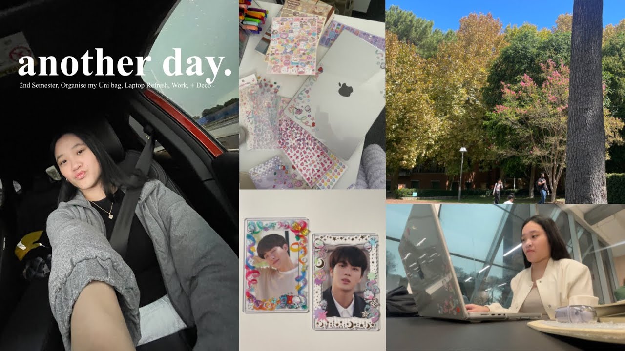 another day | 2nd Semester, Organise my Uni bag, Laptop Refresh, Work ...