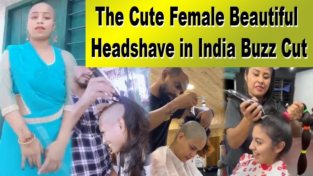 The Cute Female Beautiful Headshave in India Buzz Cut | Headshave ...