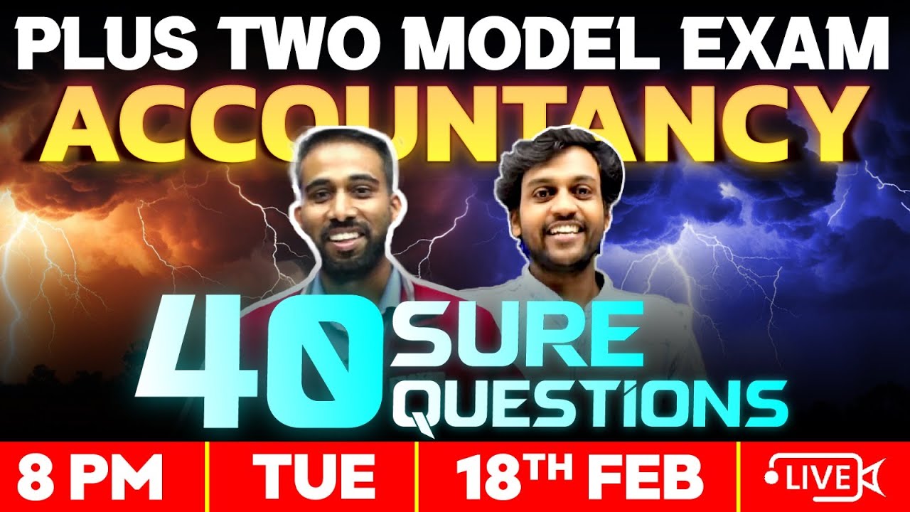 Plus Two Accountancy Model Exam | 40 Sure Questions | Exam Winner - YouTube