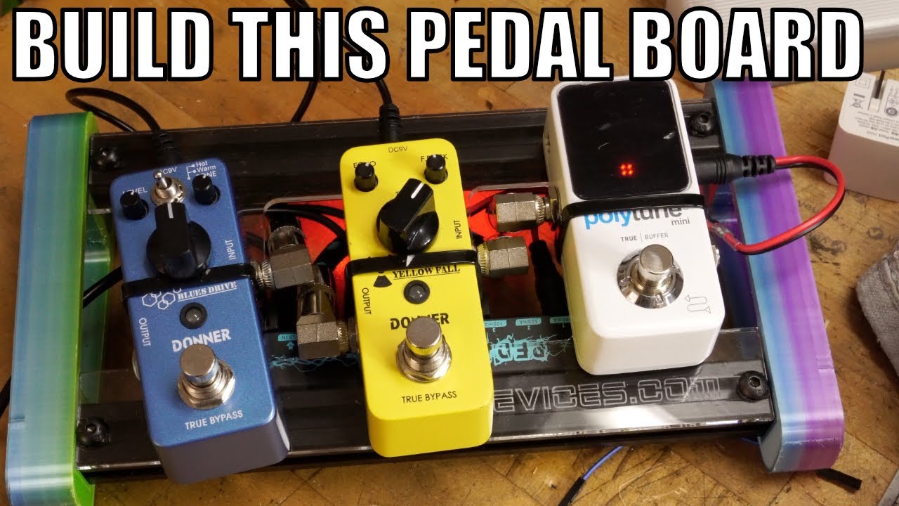DIY Mini Guitar Pedal Board w/ 3D Printing & Laser Cutter - YouTube
