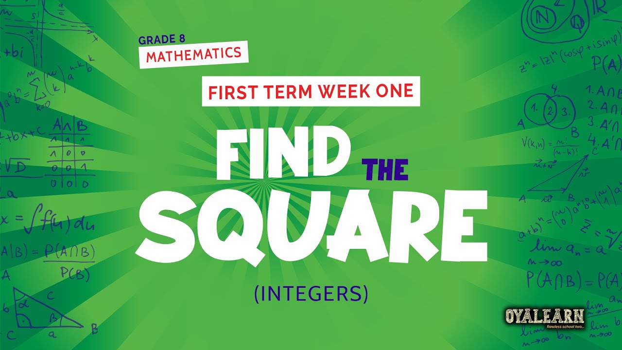 JSS2 | Mathematics | Integers | Squares of positive whole numbers - YouTube