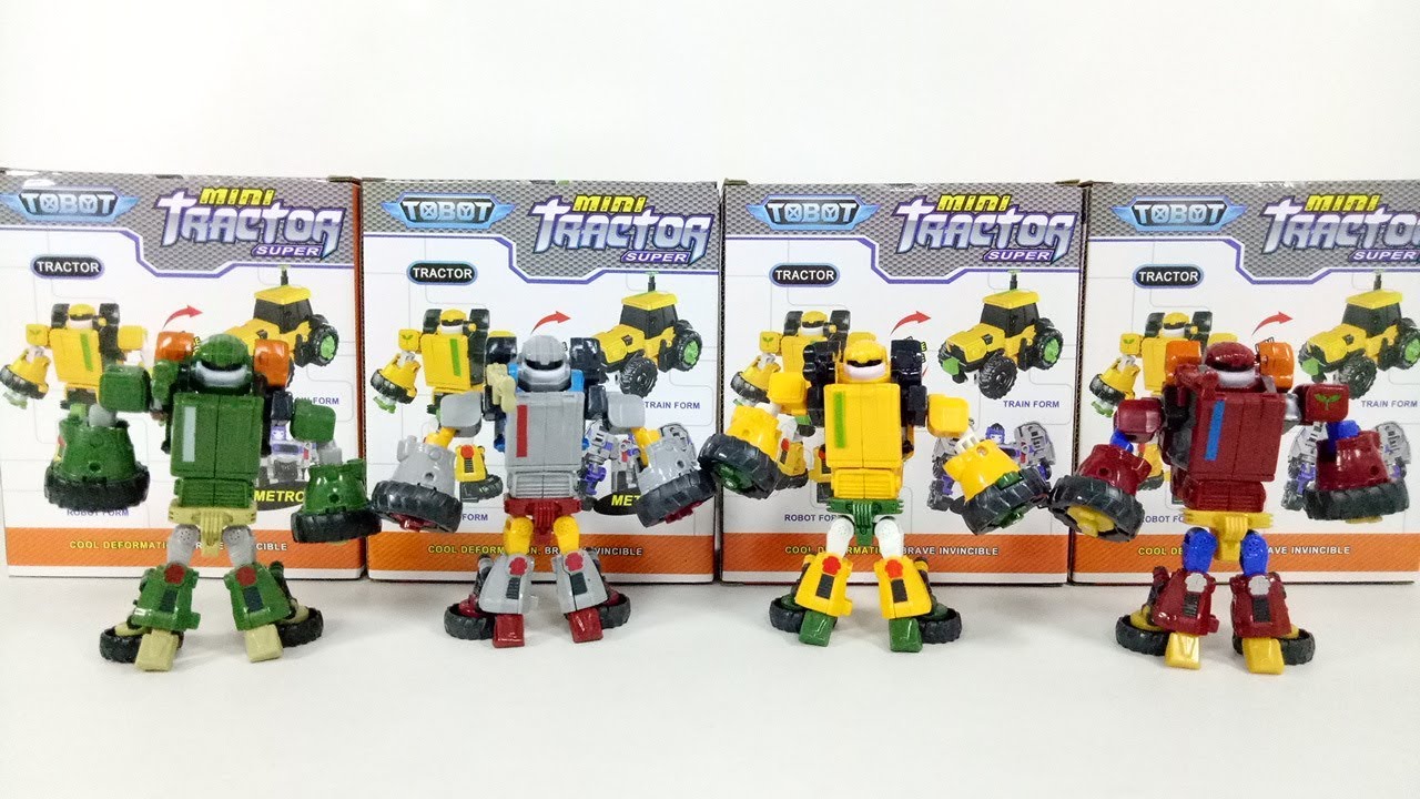 Tobot Toys Mini Tracktor Transformers - YouTube