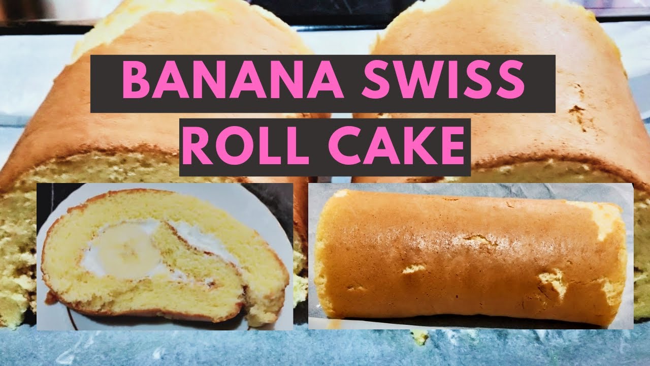 How to Make BANANA SWISS ROLL CAKE// MUZLU Rulo PASTA! - YouTube