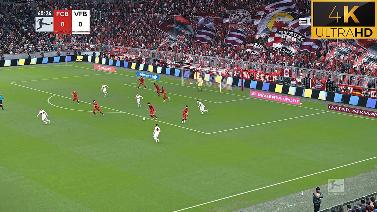 4K | PES 2024 Ultra Realism Sound and Graphics Mods | Bayern Munchen vs ...