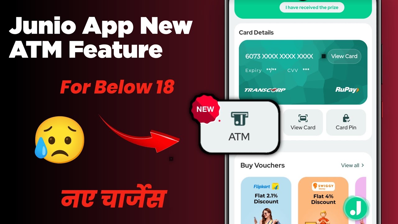 junio card new atm withdrawal feature launched! junio card atm test ...