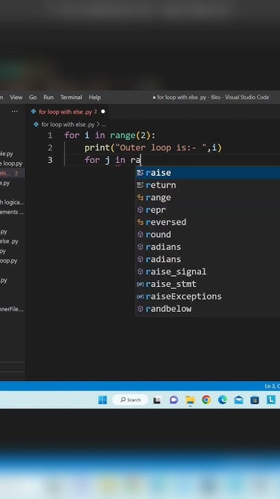 let's make a program using Nested for loop in python #shortvideo #viral #trending - YouTube
