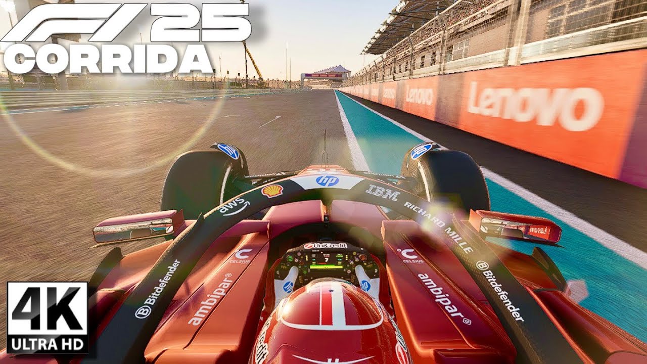 Charles Leclerc Ferrari SF25 2025 I GP de Abu Dhabi 4K I F1 25 Gameplay ...