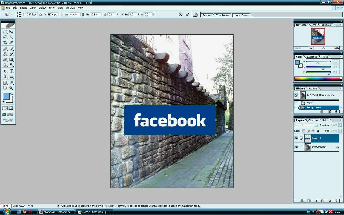 Photoshop Tutorial: Picture On Wall - YouTube