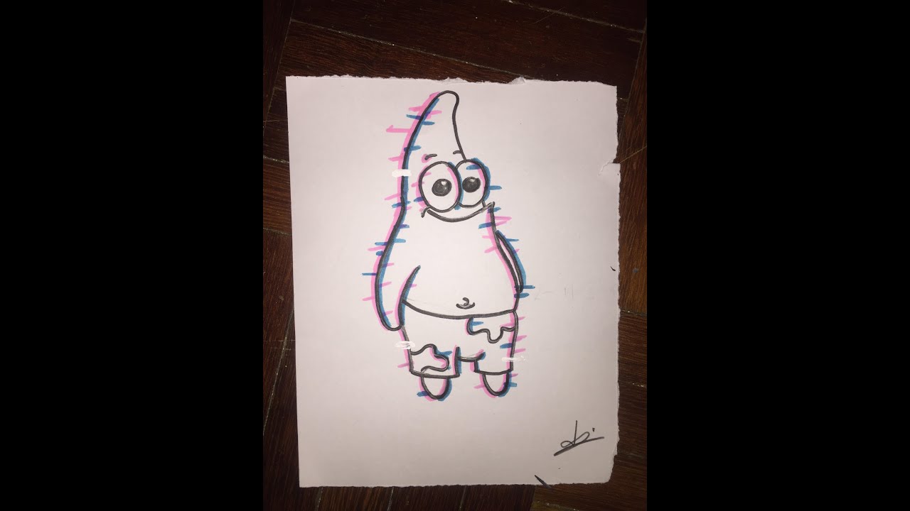 Glitched Patrick Drawing | Time-lapse - YouTube