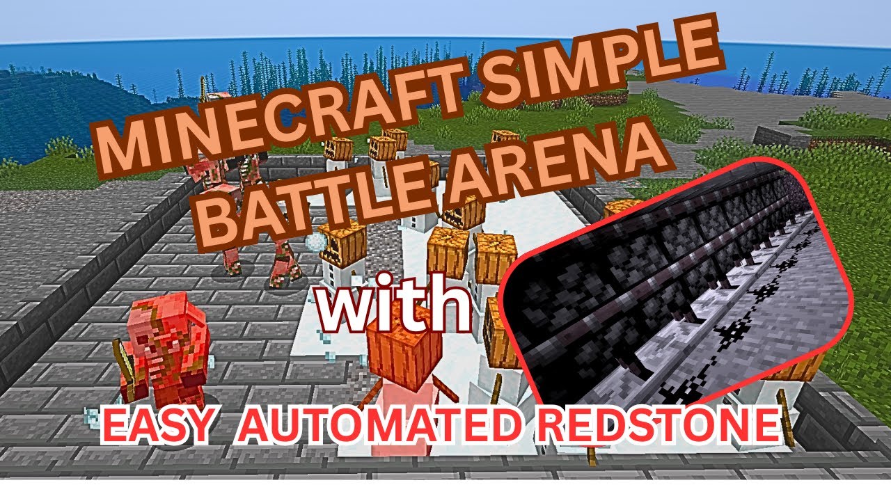 Easiest Automatic Battle Arena in Minecraft (Redstone Build Tutorial ...
