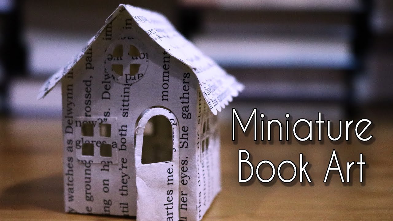 Miniature Book Art Using Upcycled Book Pages - YouTube