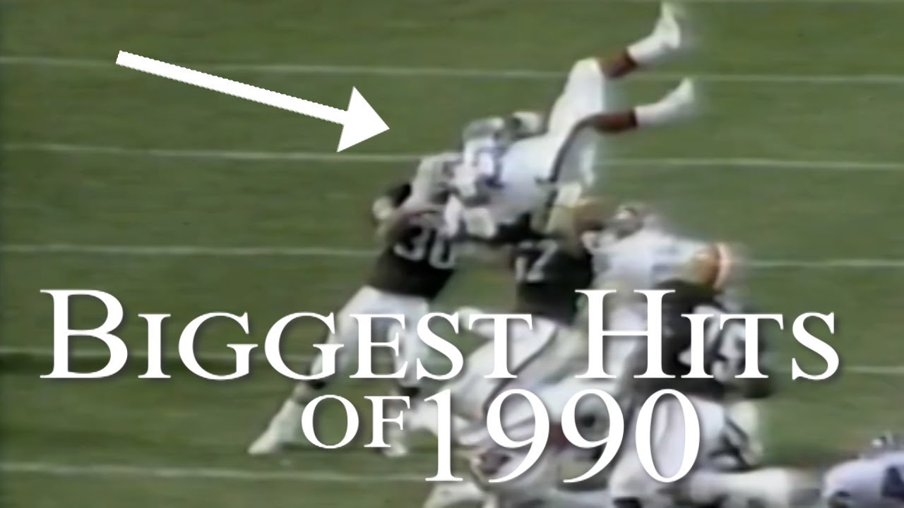 Biggest Hits of the 1990 NFL Season (Actual Broadcast Footage) - YouTube