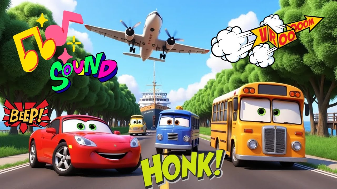 The Fun Vehicle Song | Vehicle Sounds for Kids | Nursery Rhymes & Kids ...
