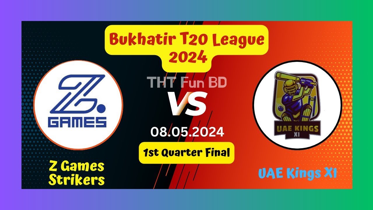 Z Games Strikers vs UAE Kings XI | ZGS v UKX | Bukhatir T20 League Live ...