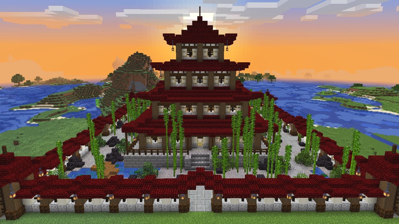 Minecraft Build Timelapse - Japanese Pagoda - YouTube