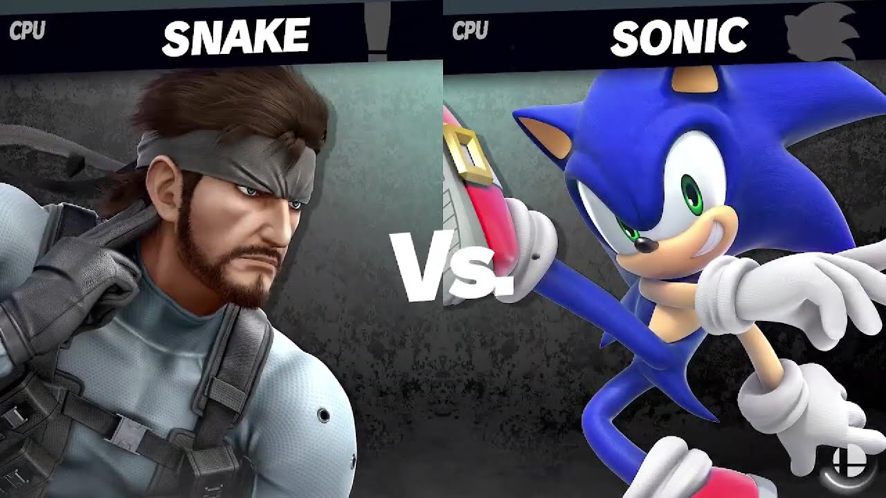 Smash Ultimate EX Snake VS Sonic - YouTube