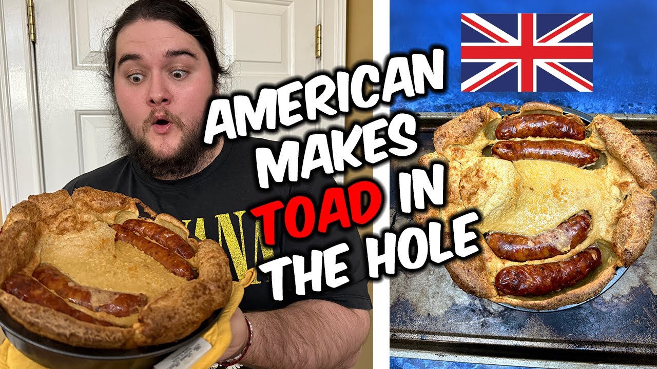 American tries to cook Toad in the Hole (UK FOOD) - YouTube