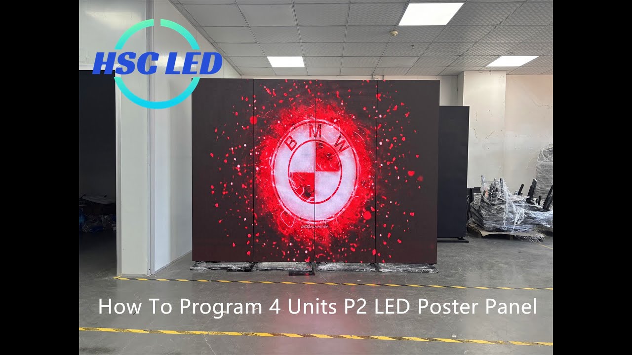 How to Program 4 Units P2 LED Poster Panel - YouTube