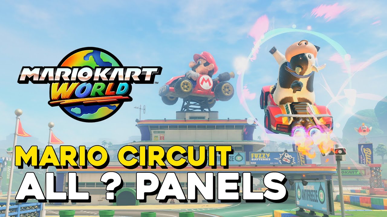 Mario Kart World Mario Circuit All ? Panel Locations - YouTube