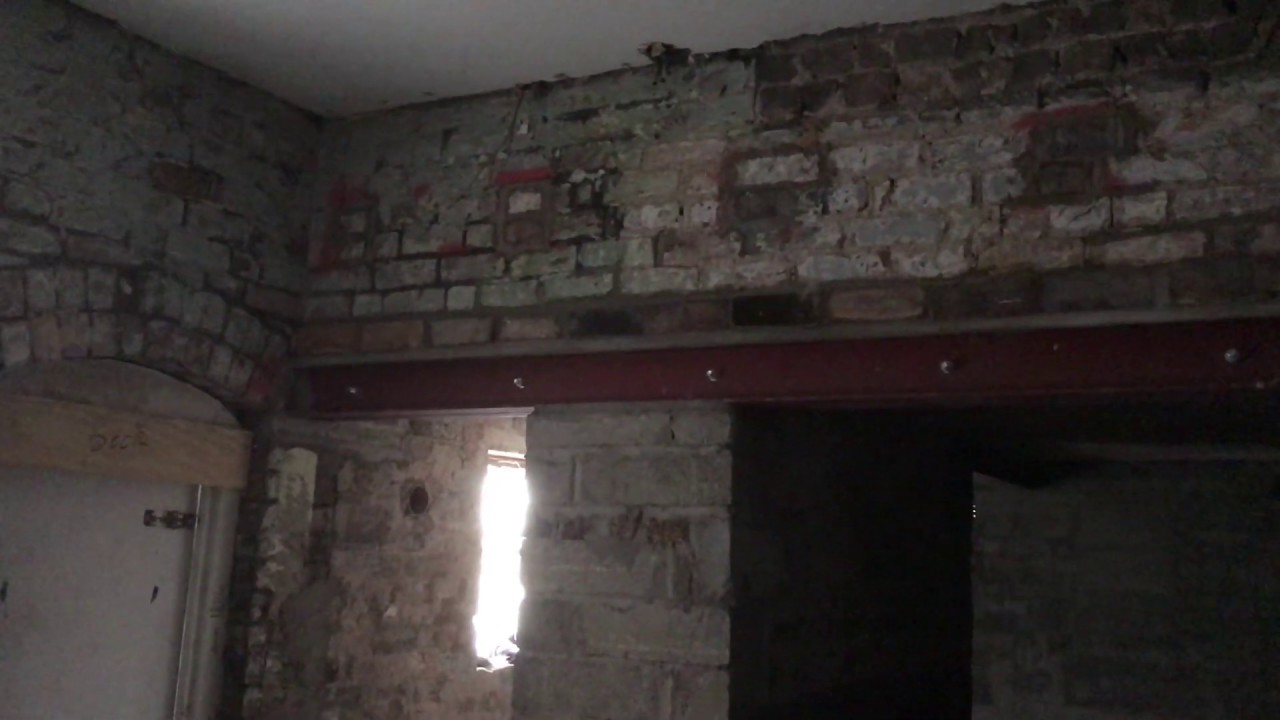Structure Walls Demolition and Steel Beams Installation - YouTube